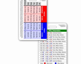 Lab Values Badge Pocket Card Reference Vertical for Nurse