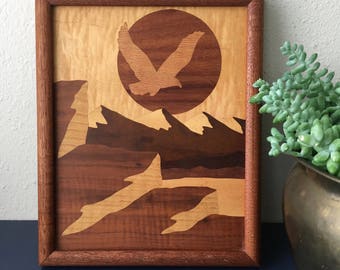 Vintage wood art | Etsy