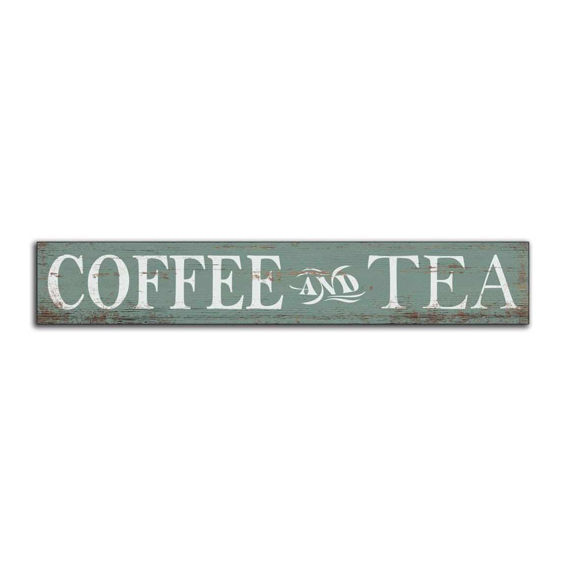 Coffee and Tea wood wooden handmade sign Kitchen sign Coffee