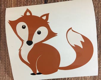 Fox sticker | Etsy