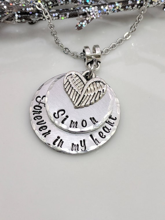 Forever In My Heart Sympathy Gift Memorial Necklace In