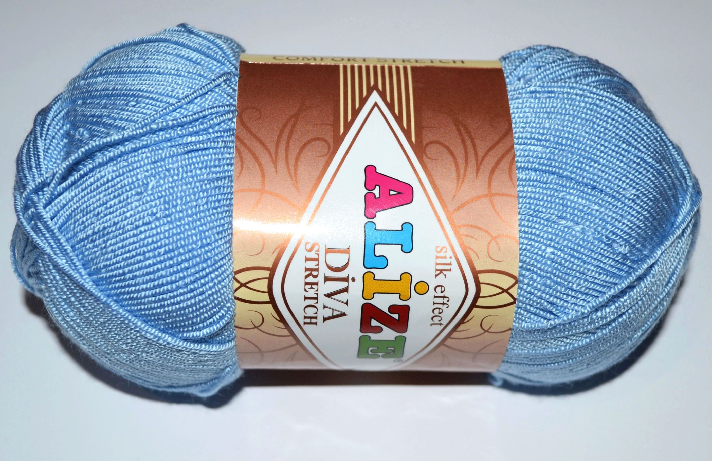 Alize Diva Stretch. Elastic yarn. Summer yarn.