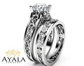 Ayala Jewelry Unique Engagement Ring Rose Gold by AyalaDiamonds