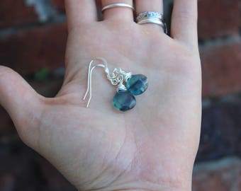 Fluorite earrings | Etsy