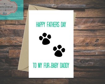 Fur dad card | Etsy