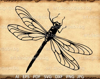 Dragonfly dxf | Etsy