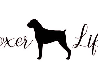 Boxer dog decal | Etsy