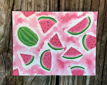 Watermelon painting | Etsy