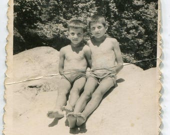 Old snapshot vintage photo boy photo 1967 Russia young