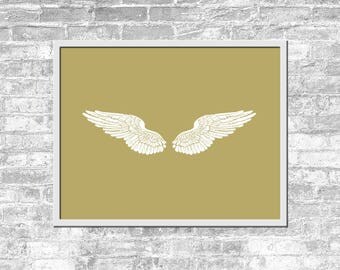 Angel wings print | Etsy