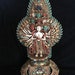 Magnificent Nepal Silver-plated Turquoise & Coral Chhepu Mask
