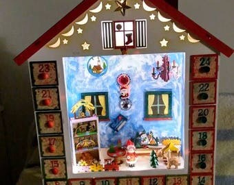 Wooden advent calendar | Etsy