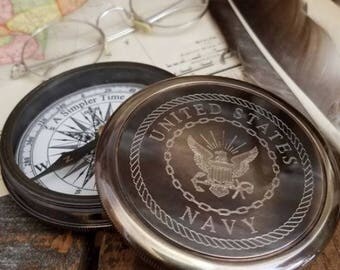 Engraved compass | Etsy