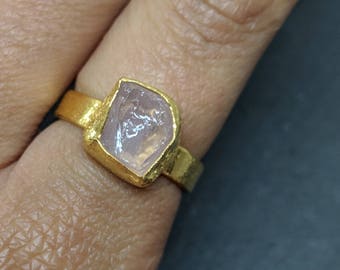Rough gemstone ring | Etsy