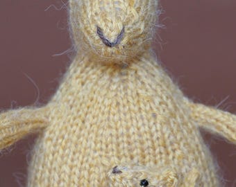 Toy Kangaroo & Joey: KNITTING PATTERN pdf file by automatic