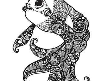 Zentangle fish | Etsy