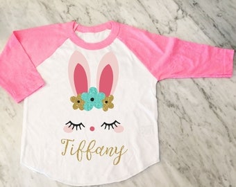 Girl easter shirt | Etsy