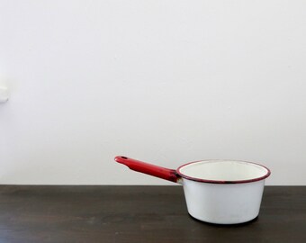 Red white enamelware | Etsy