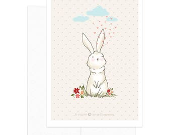 Bunny card | Etsy