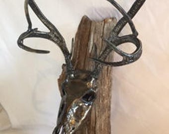 Metal deer skull | Etsy