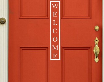Welcome Home Door Vinyl Decal Sticker Wall Family Kids