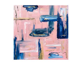 Pink abstract art | Etsy