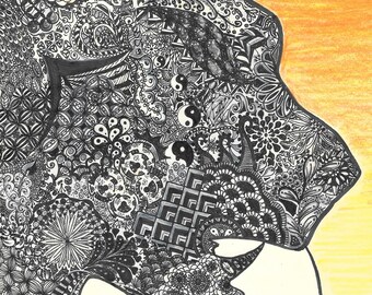 Zentangle lion | Etsy
