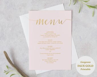Pink menu | Etsy