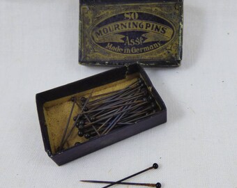 Black mourning pin | Etsy