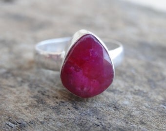 Natural ruby ring | Etsy