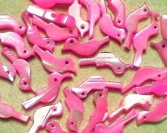 Shell bird beads | Etsy