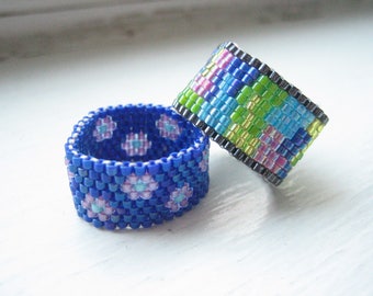 Seed bead ring | Etsy
