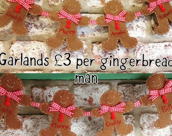 Gingerbread garland | Etsy