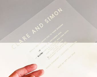 Clear invitations | Etsy