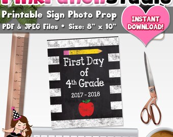 Editable First Day of School Sign PDF File Instant Download