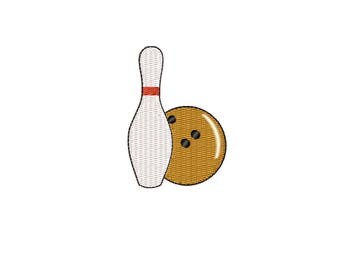 Bowling embroidery | Etsy