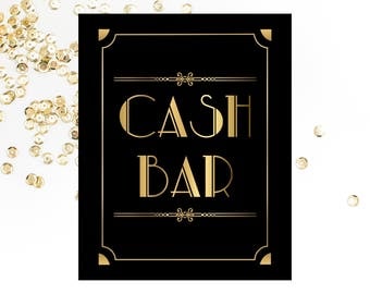 Cash bar sign | Etsy
