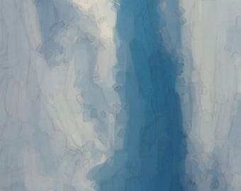 Blue abstract print | Etsy