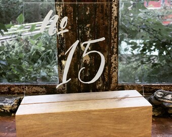Acrylic table number | Etsy
