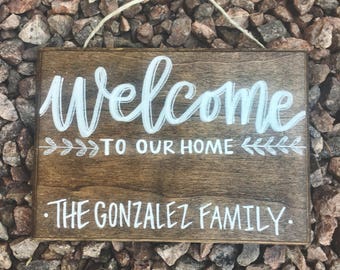Outdoor welcome sign | Etsy