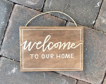 Outdoor welcome sign | Etsy