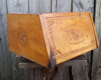 Wooden bread box | Etsy