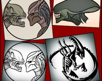 Alien vs predator | Etsy