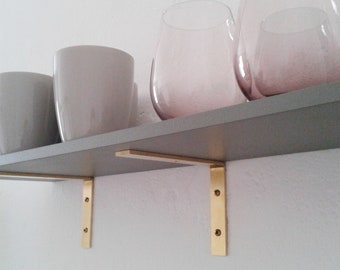 Brass shelf brackets | Etsy