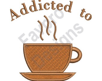 Coffee embroidery | Etsy