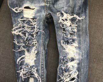 Distressed clothing | Etsy