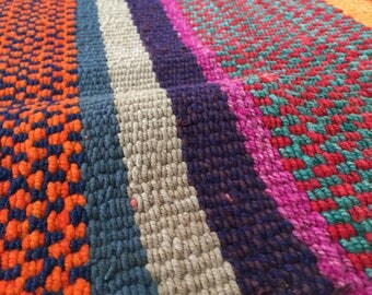 Brand new organic colorful Peruvian Rug blanket frazada