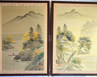 Japanese silk screen | Etsy