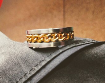 Chain link ring | Etsy