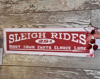 Sleigh ride sign | Etsy